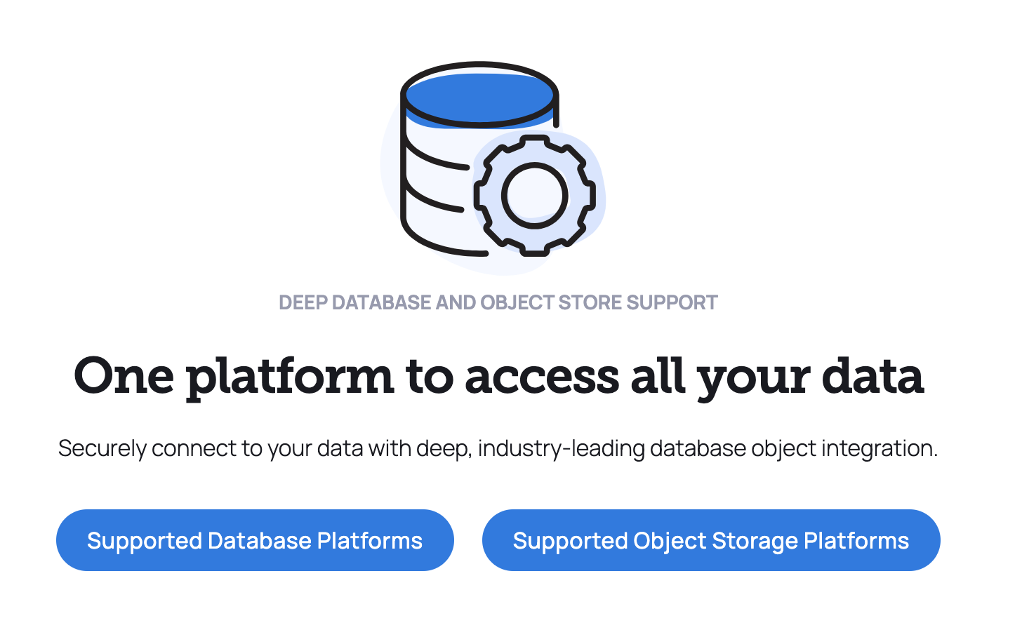 Deep Database And Object Store Support Coginiti 